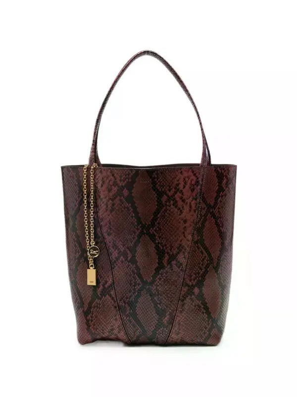 Chloé Medium Spin Python-effect Tote Bag