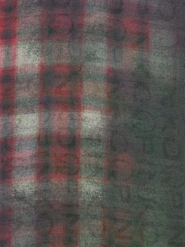 Pinko Check-pattern Frayed Scarf