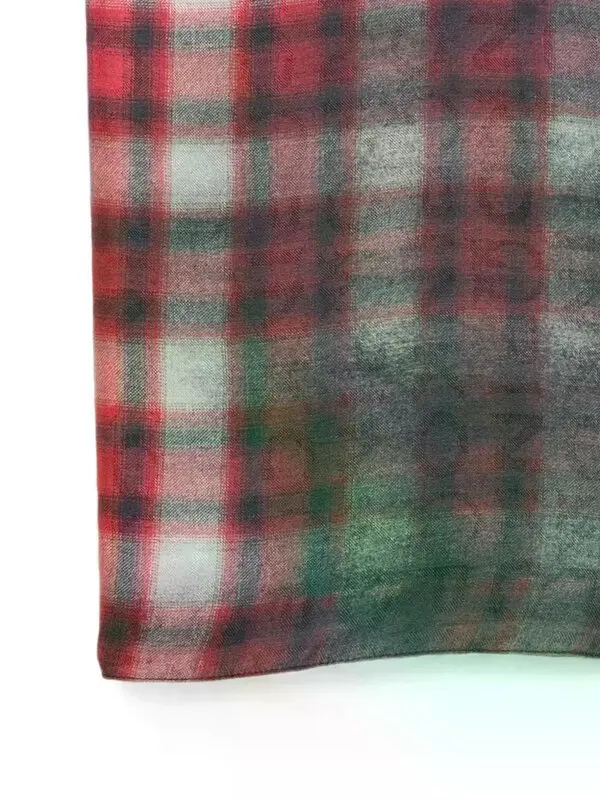 Pinko Check-pattern Frayed Scarf
