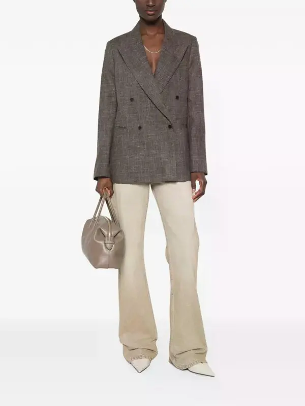 ALYSI Double-breasted Peaked-lapels Blazer