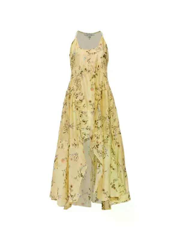 ALLSAINTS Dorina Floral-print Ruffled Dress - Yellow