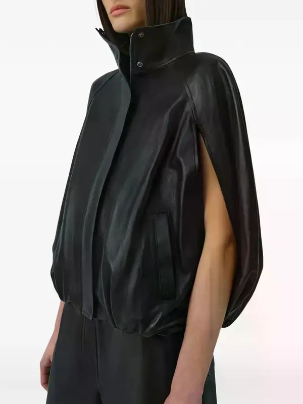 Simkhai Jada Leather Cape Jacket