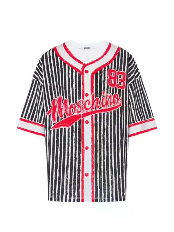 Moschino Trompe-l'oeil Baseball-print T-shirt