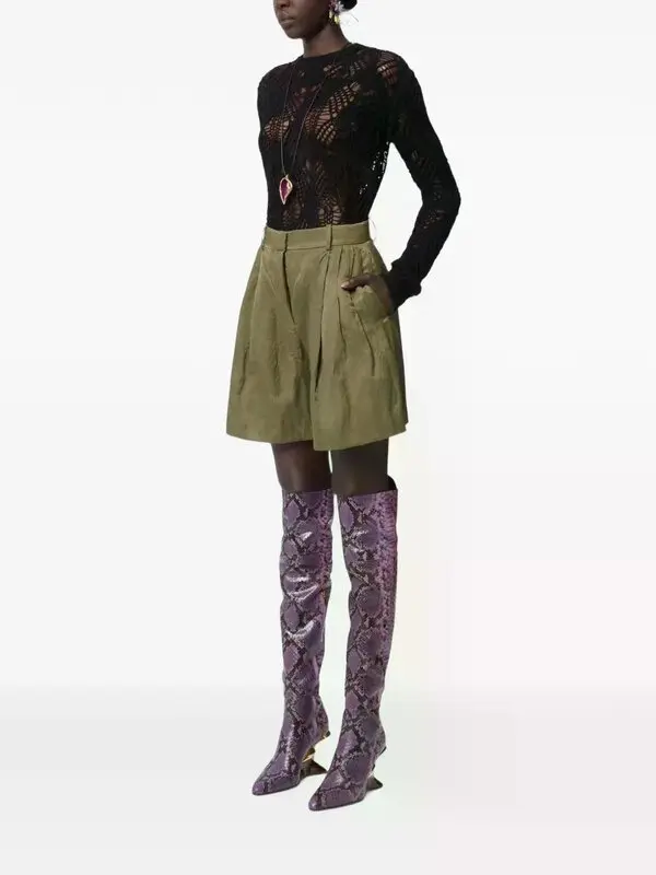 Nina Ricci Wrinkled-effect Pleated Shorts
