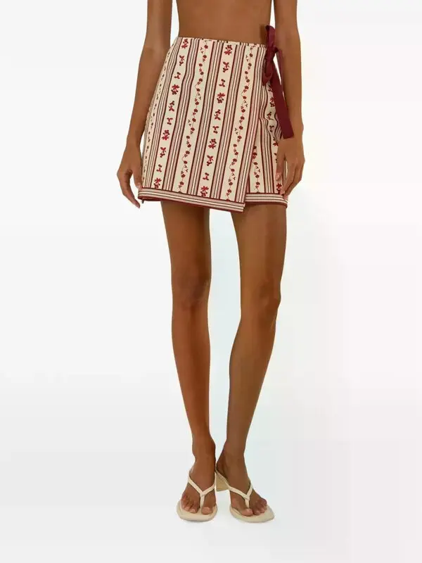 PALM. NOOSA Rex Floral-print Wrap Mini Skirt