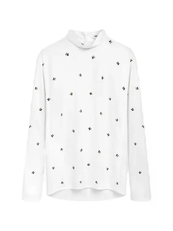 RIER Embroidered High-neck Shirt