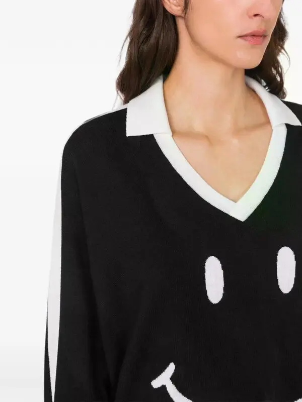 Moschino X Smiley Intarsia-knit Sweater