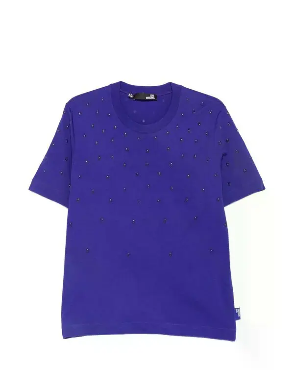 Moschino Bead-embellishment T-shirt - Purple