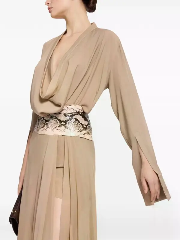 Elie Saab Draped Silk Blouse