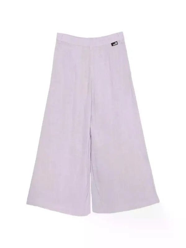 Moschino Logo-patch Wide-leg Trousers - Purple