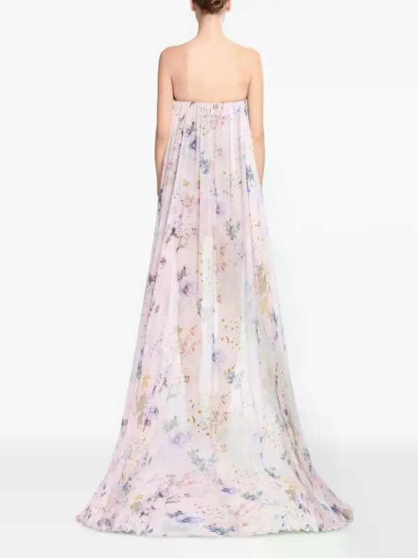 Elie Saab Floral-print Silk Mini Dress
