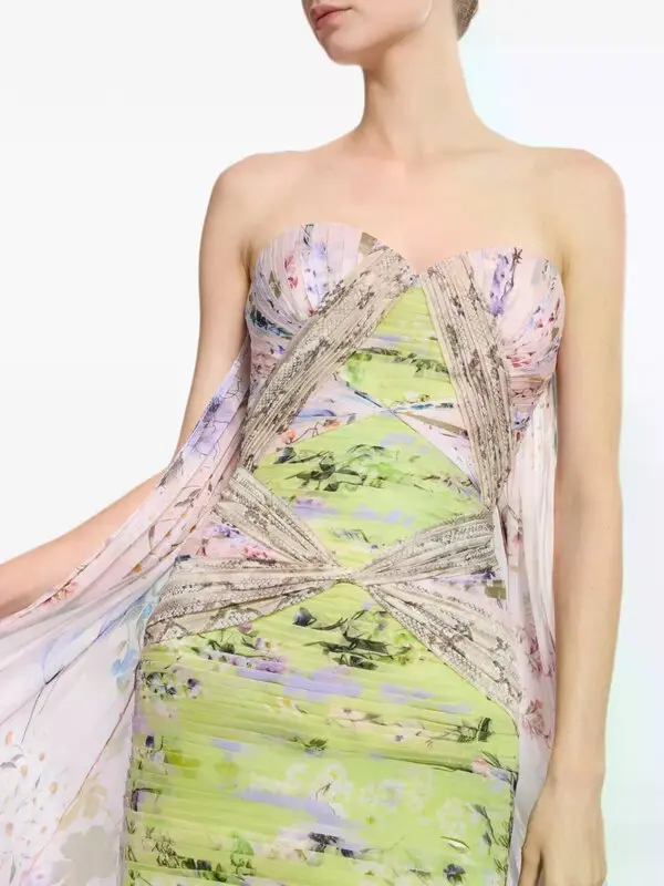 Elie Saab Floral-print Silk Mini Dress