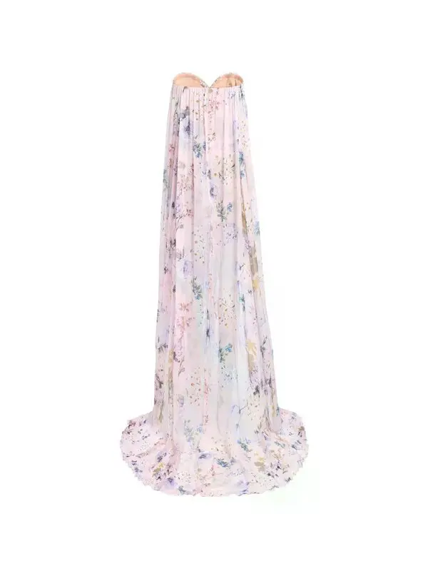 Elie Saab Floral-print Silk Mini Dress
