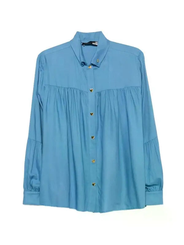 Moschino Heart-button Shirt - Blue