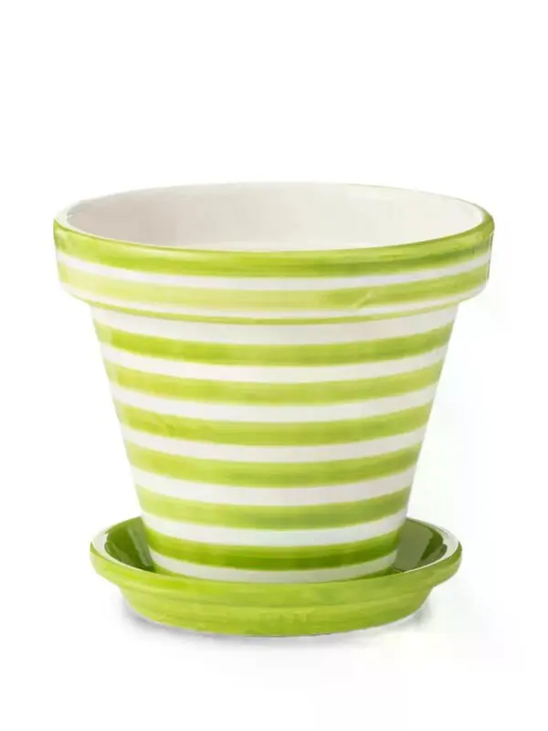 J-LINE Striped Flowerpot