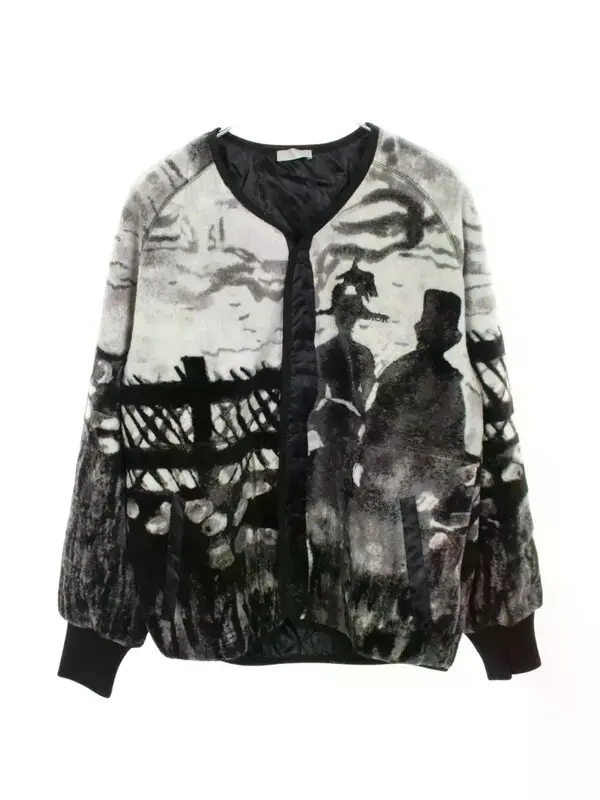 Dior X Peter Doig Collarless Jacket - Black