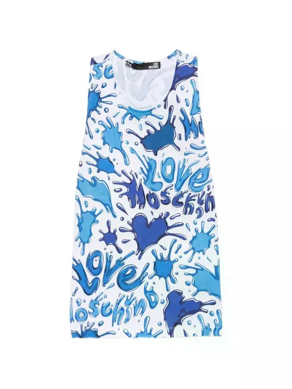 Moschino Graffiti-print Top - White
