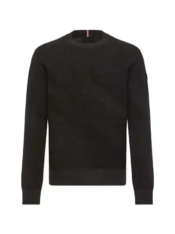 Moncler Crew-neck Cotton Sweater - Black