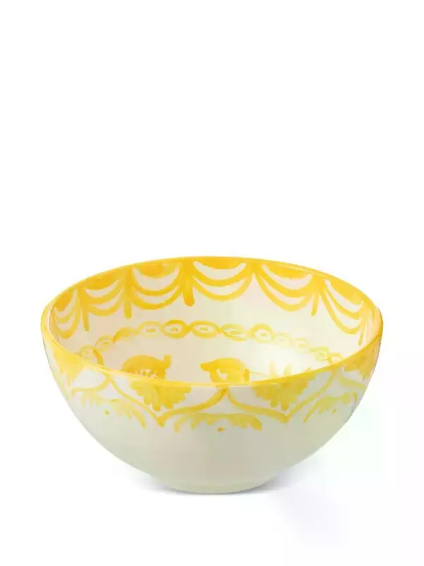 J-LINE Granada Floral-print Bowl - White