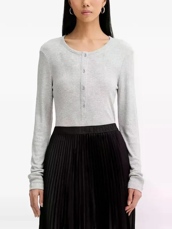 Munthe Grace Ribbed-knit Long-sleeved T-shirt