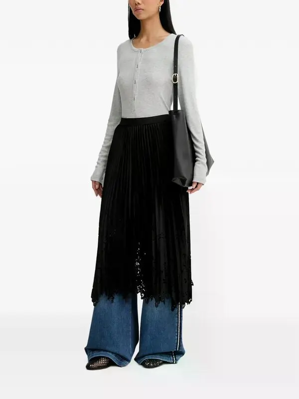 Munthe Grace Ribbed-knit Long-sleeved T-shirt