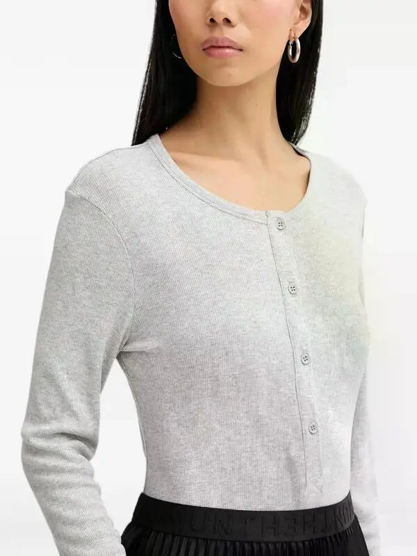 Munthe Grace Ribbed-knit Long-sleeved T-shirt