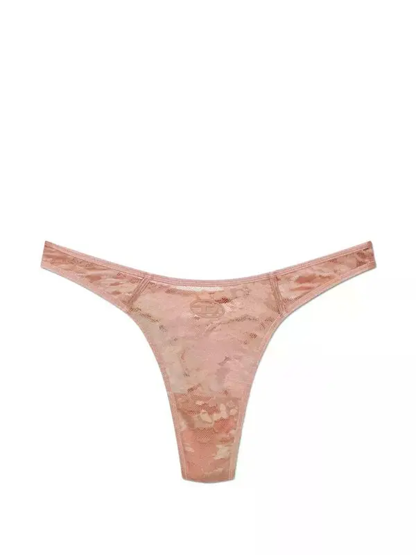DIESEL® Micro-punch-utlt Logo-plaque Lace Thong