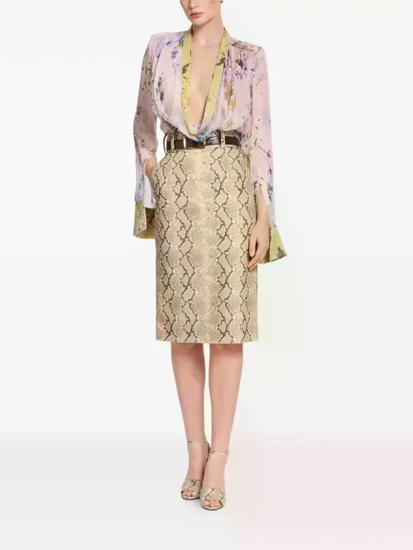 Elie Saab Garden-print Silk Blouse