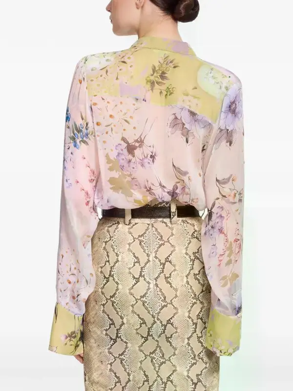 Elie Saab Garden-print Silk Blouse