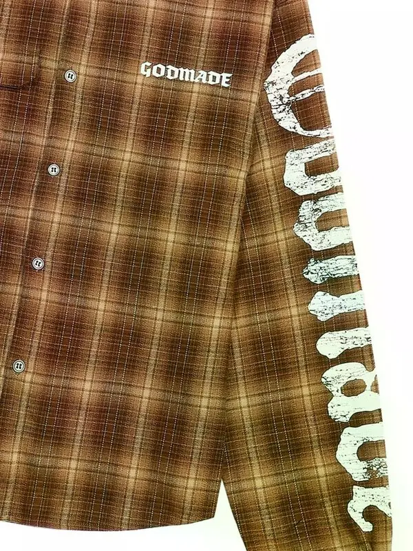 GODMADE Broken Script Check Shirt