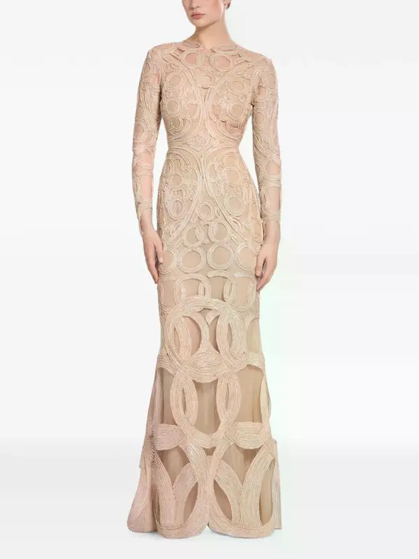 Elie Saab Sequin-embroidered Maxi Dress