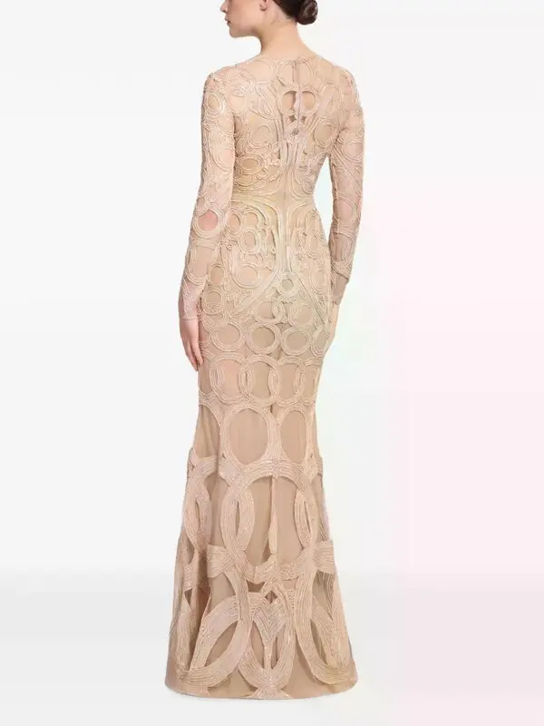 Elie Saab Sequin-embroidered Maxi Dress