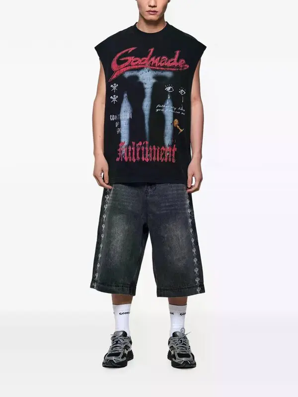 GODMADE Graphic-print Sleeveless T-shirt