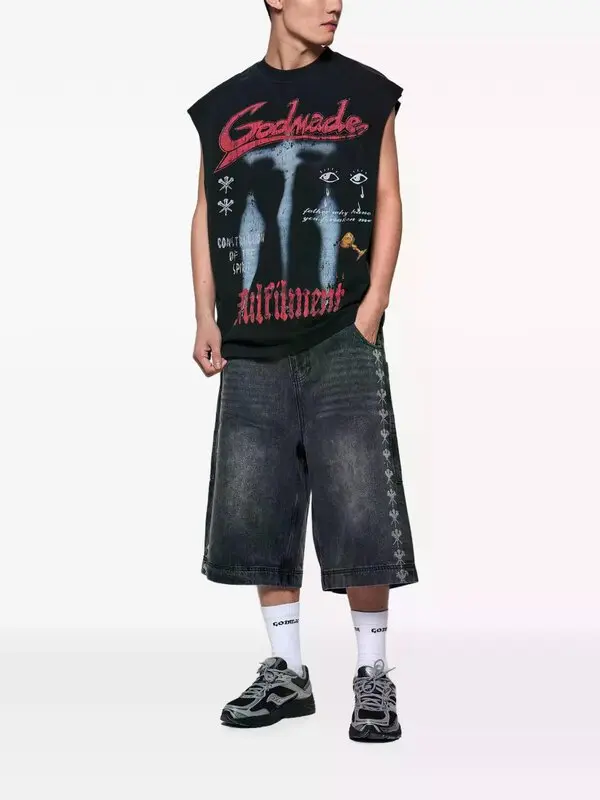 GODMADE Graphic-print Sleeveless T-shirt