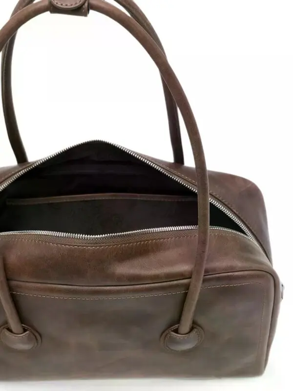 MARGESHERWOOD Logo-embossed Leather Tote Bag