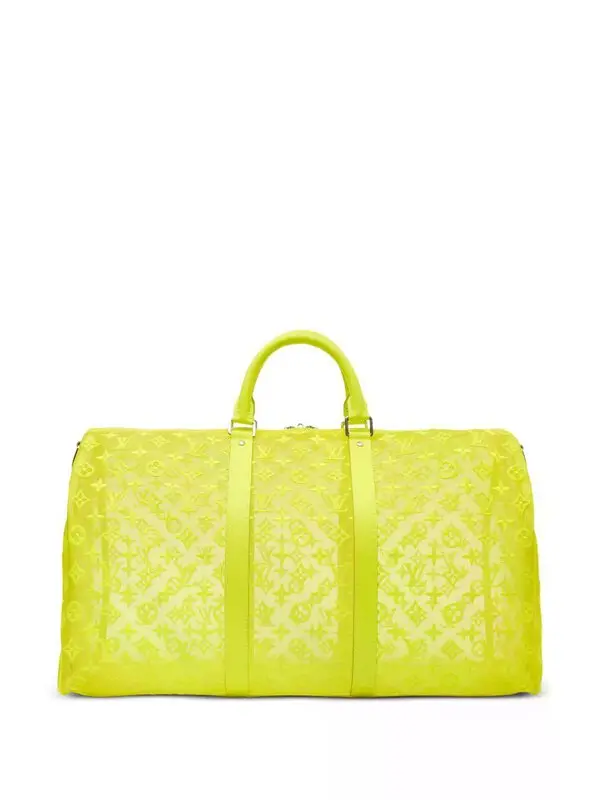 LOUIS VUITTON X Virgil Abloh Monogram Mesh Keepall Bandouliere - Yellow