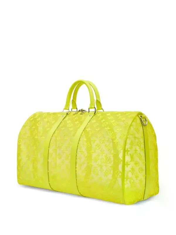 LOUIS VUITTON X Virgil Abloh Monogram Mesh Keepall Bandouliere - Yellow