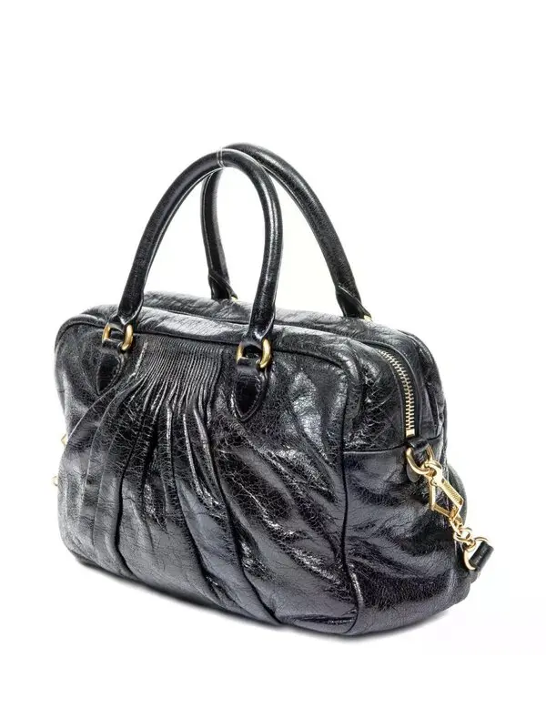 Miu Miu Mini Pleated Boston Zip Tote Bag
