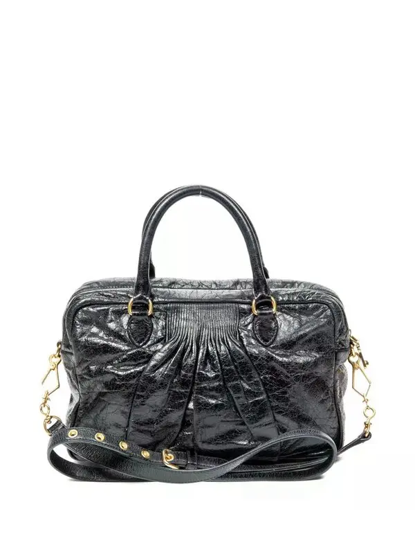 Miu Miu Mini Pleated Boston Zip Tote Bag