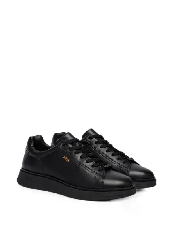 BOSS Logo-print Leather Sneakers