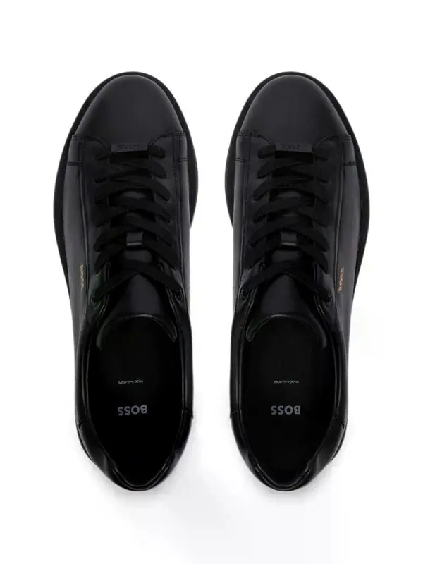 BOSS Logo-print Leather Sneakers
