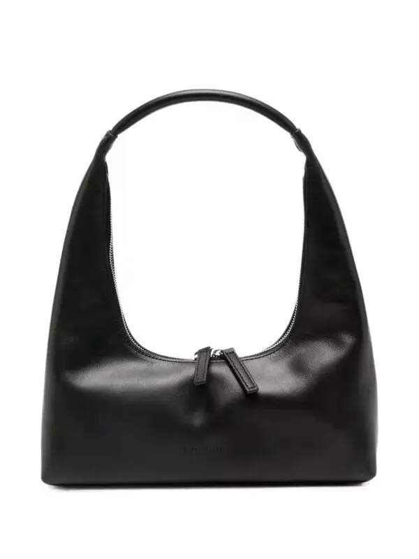 MARGESHERWOOD Logo-detail Leather Shoulder Bag - Black