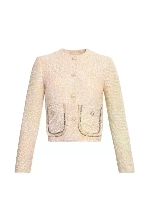 Elie Saab Python-print Tweed Jacket