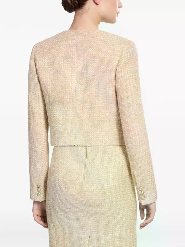 Elie Saab Python-print Tweed Jacket
