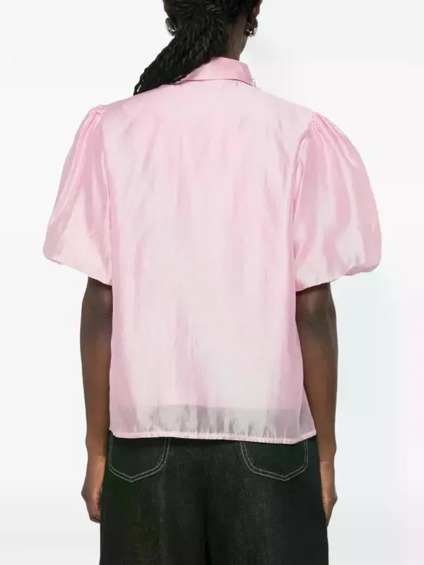 PAPER LACE Ruffled Crystal-embellished Shirt