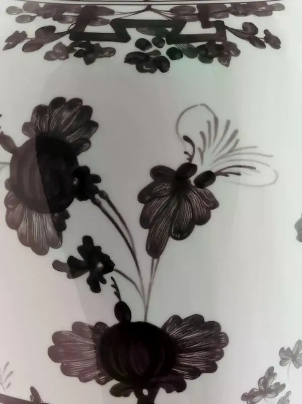 GINORI 1735 Large Oriente Italiano-motif Potiche Vase - White