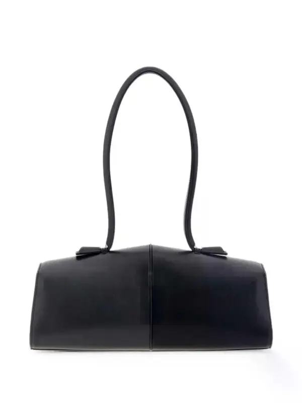 JIL SANDER Linea Leather Shoulder Bag - Black