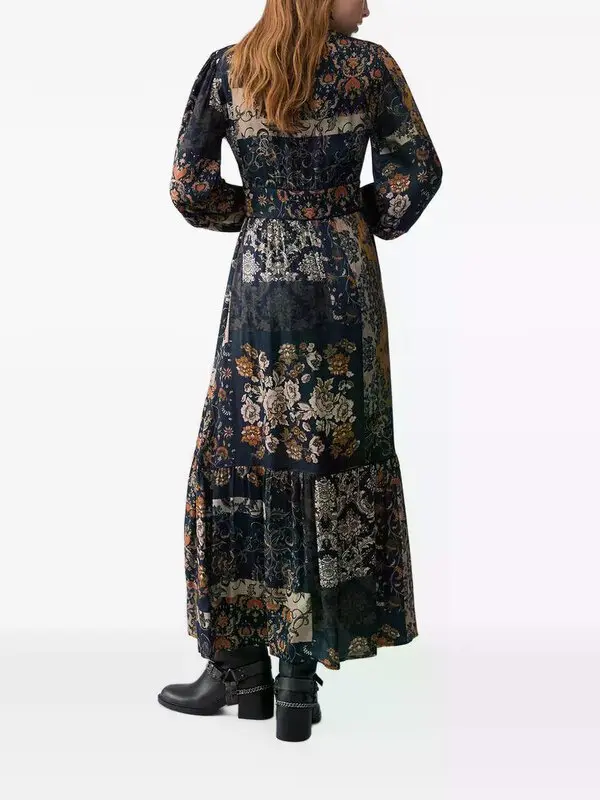 Liu Jo Paisley Print Long Sleeve Dress - Blue