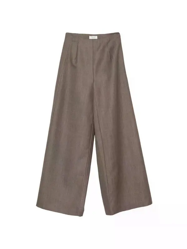 RUOHAN Pleat Wool Palazzo Pants