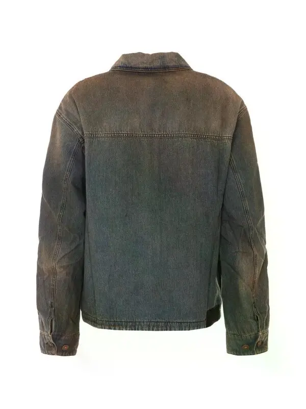 Amiri Lea Bones Zip-up Denim Jacket
